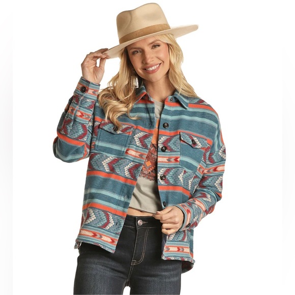 Rock & Roll Denim | Jackets & Coats | Rock Roll Denim Womens Shacket ...